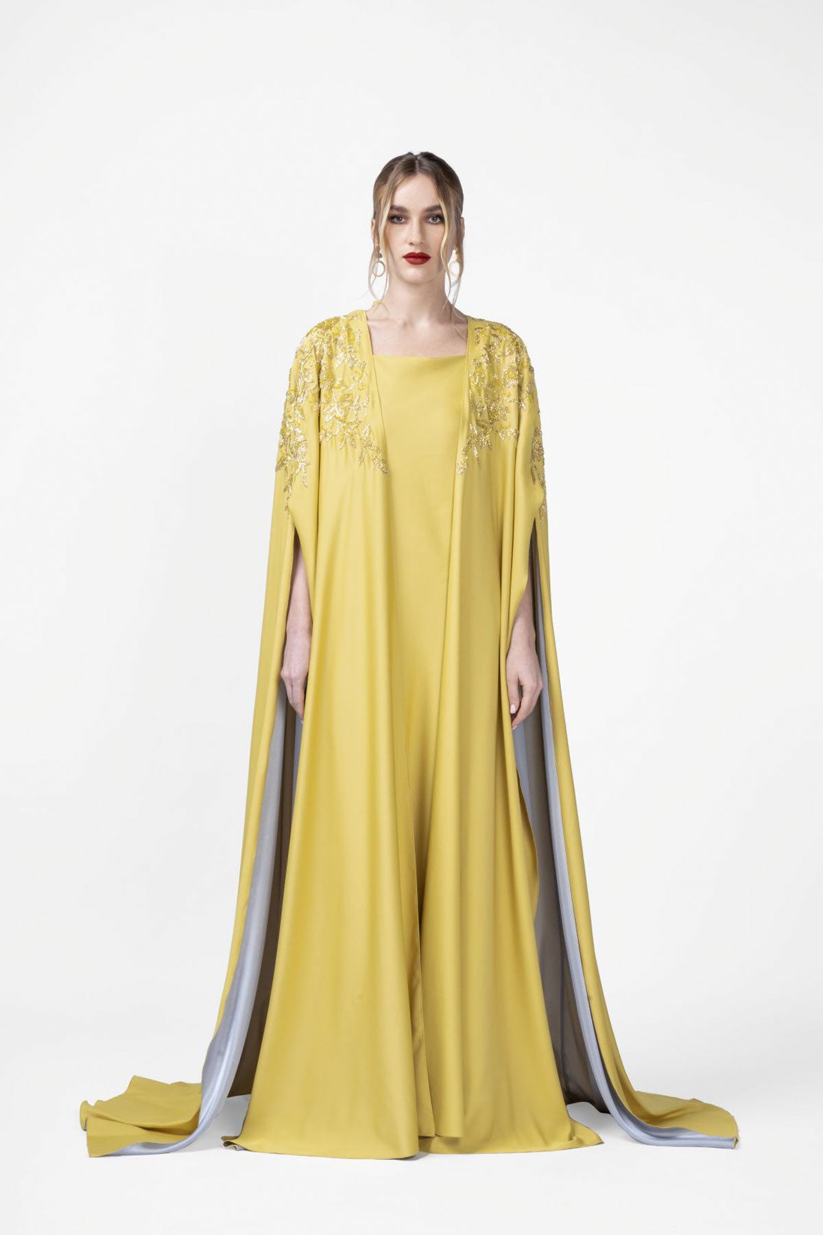 RMDHC2404 Illuminated Elegance Satin Silk Haute Couture Abaya ...